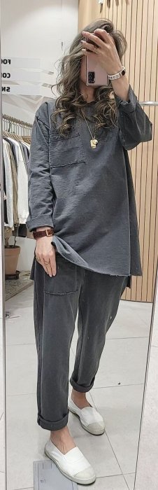 蘋果樹2館 韓國進口。【現貨 黑色&墨色】C SIDE雙疊袋九分褲 微彈性 FreeSize | Yahoo拍賣