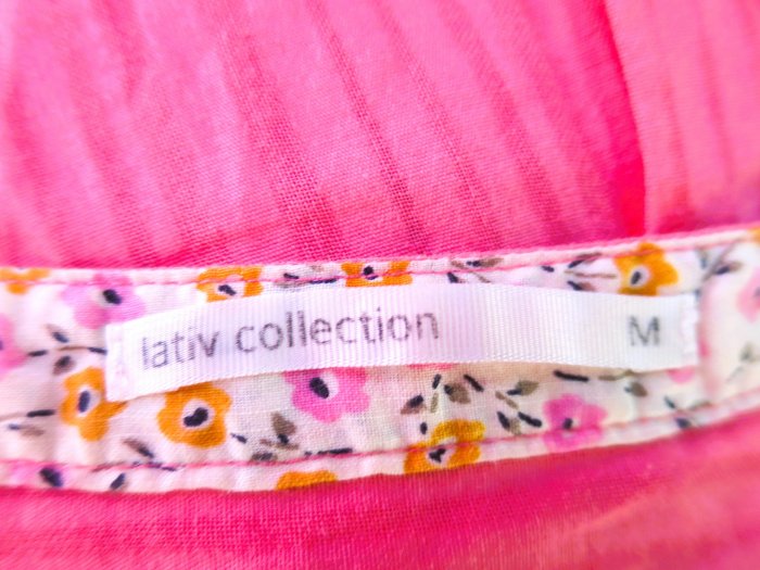 ＊私房精選＊99起標無底價＊lativ專櫃 橘色V領條紋長袖棉麻上衣(M)3386 | Yahoo拍賣