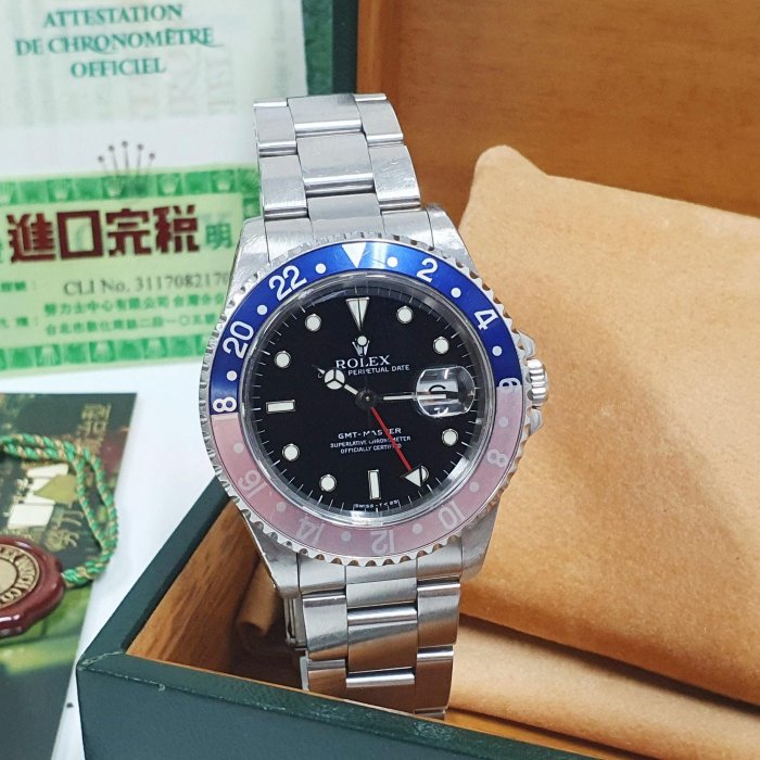 【大眾名錶】ROLEX 勞力士 16700 GMT 老勞大全套 原況未整理 褪色紅藍圈 T25面盤 台灣AD 大眾當舖B135 | Yahoo拍賣