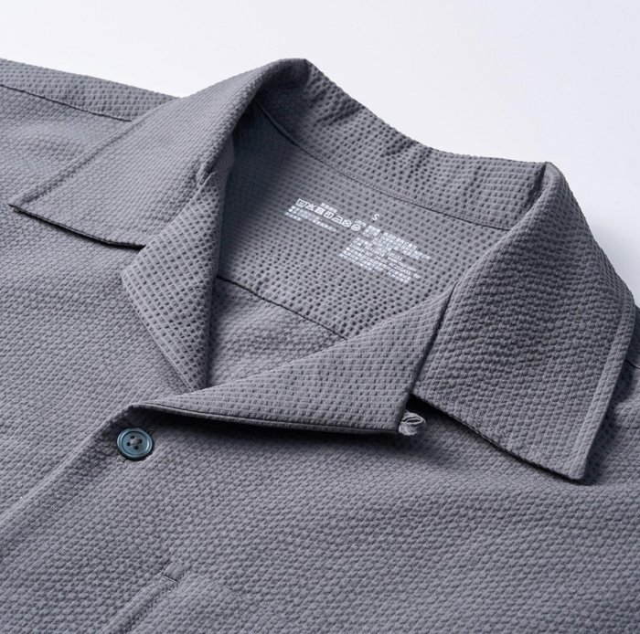 ＊一元起標無底價＊全新專櫃真品MUJI無印良品雜誌型男2025當季時尚型男輕盈透氣彈性極簡泡泡紗素材深灰白色襯衫式夾克外套/L號市價1190 | Yahoo拍賣