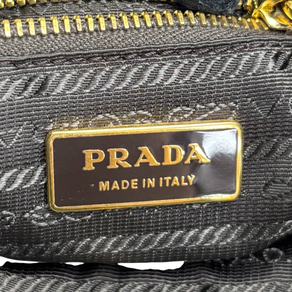 【二手名牌BRAND OFF】PRADA 普拉達 金屬棕色 Daino 皮革 肩背包 BR3778 | 購物包/肩背包 | Yahoo購物中心