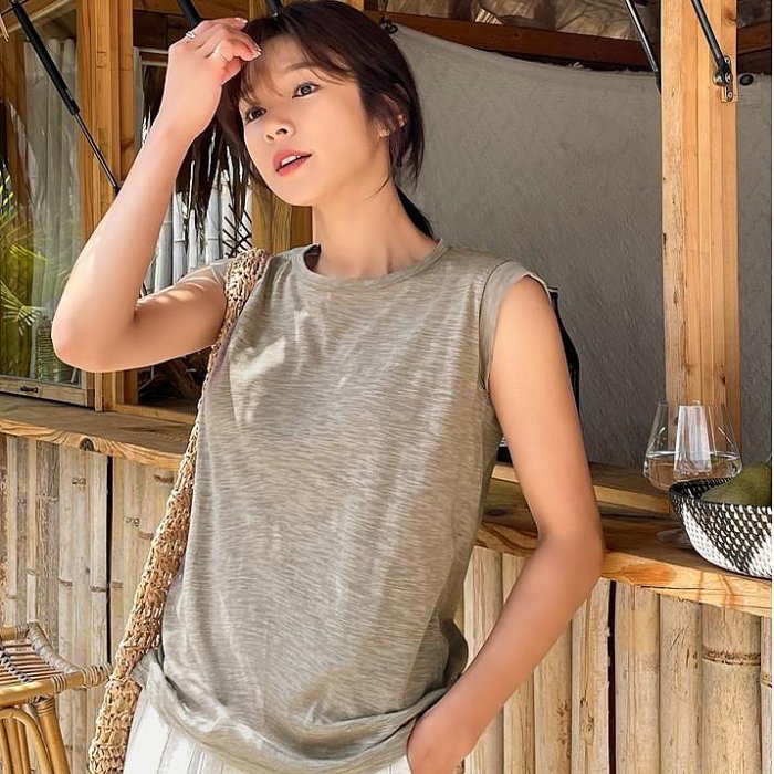 限定優惠價299元 Bellee 正韓 韓國五星好評款 修飾手臂包袖竹節棉上衣 (5色) 【0604-17】 | Yahoo拍賣