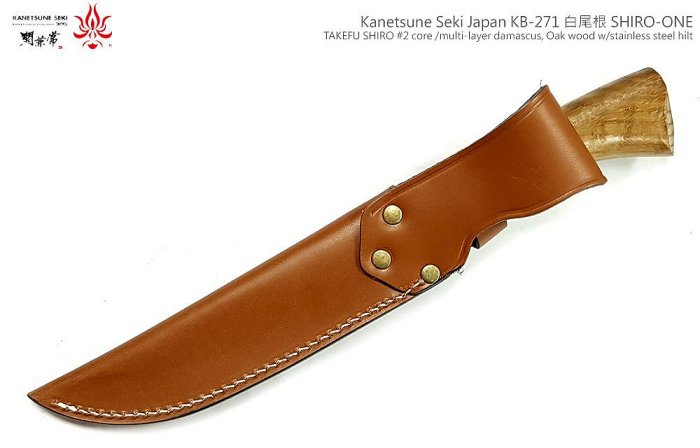 【angel 精品館 】關兼常 白尾根 SHIRO-ONE 大馬士革鋼夾白紙2號鋼 剣鉈形直刀-K KB-271 | Yahoo拍賣