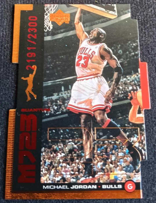 限量 2300 張 MICHAEL JORDAN 98 UD MJ23 QUANTUM DIE-CUT M2 經典罕見暴力轟炸灌籃切割特卡 ...