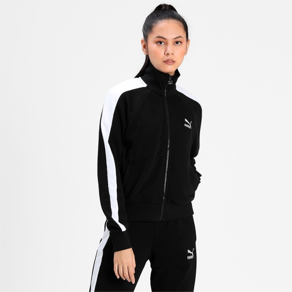 PUMA T7 女裝 外套 休閒 歐規 立領 LOGO 黑【運動世界】53007801 | PUMA | Yahoo購物中心