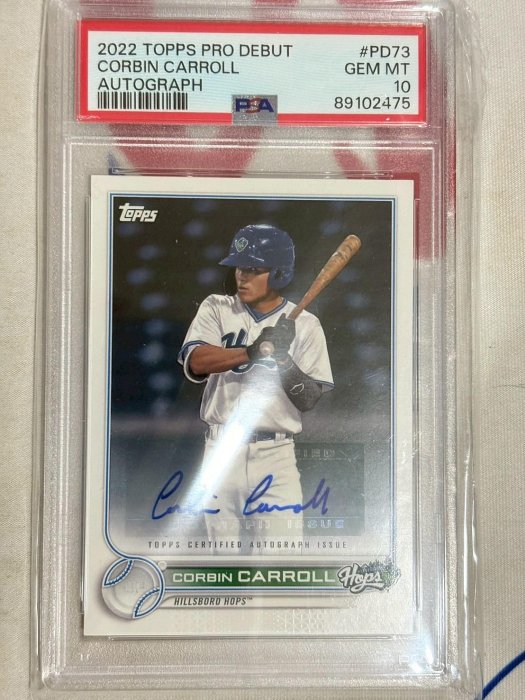 Corbin Carroll 2022 Topps Pro Debut Autogaph 新人簽名卡 RC PSA10 | Yahoo拍賣