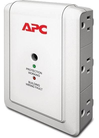 4#,美國名牌 APC P6W 安全6插座,過載防護,防雷擊1080J焦耳 防突波保謢器+接地偵測,6位6孔延長線,全新 | Yahoo拍賣