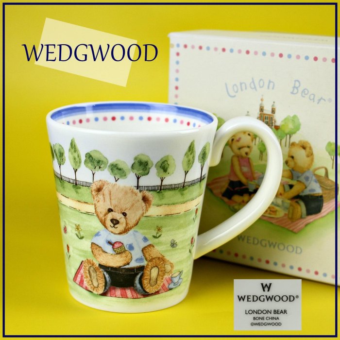 【桑園の】少見美品 ★ 骨瓷 WEDGWOOD 瑋緻活 LONDON BEAR 系列 泰迪熊 馬克杯 瓷杯 附盒 週日結標 D 6262 | Yahoo拍賣