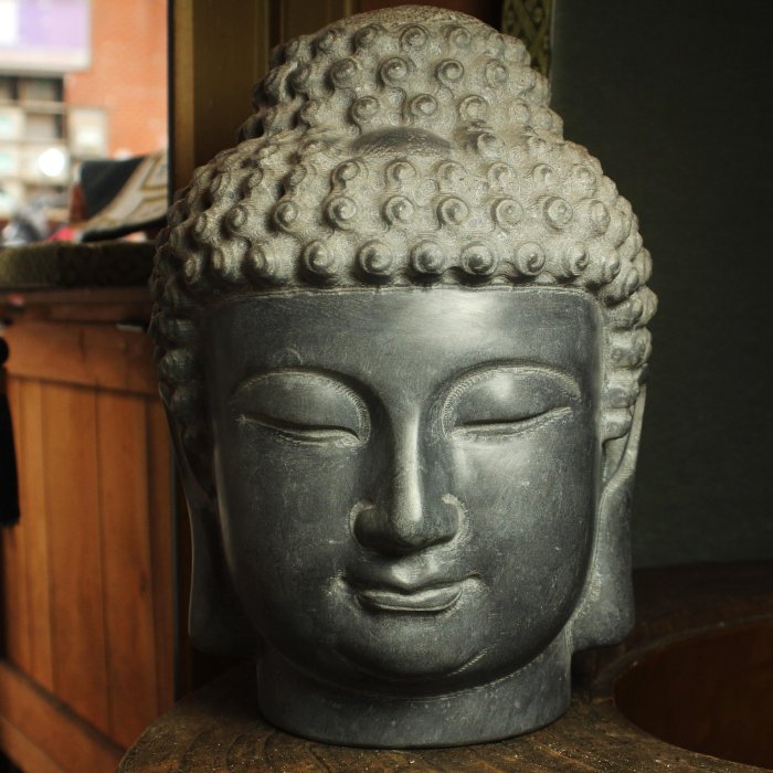 【桑園の】有緣人珍藏 巨磅! 12公斤 石佛 大佛頭 佛首 石材 雕件 佛像 Q 7372 | Yahoo拍賣