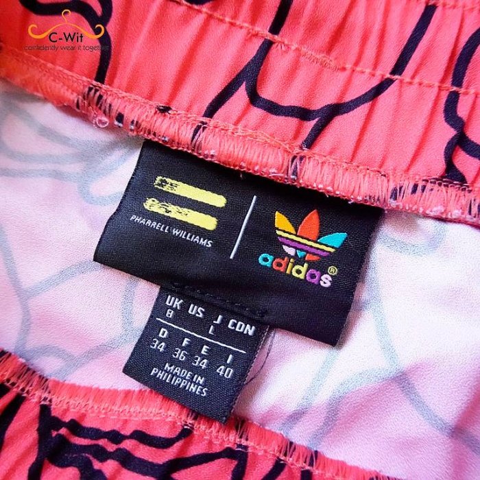 一元起標～當 我 們 在 衣 起C-WIT＊╯全新專櫃愛迪達紅色花紋運動褲34號 | Yahoo拍賣