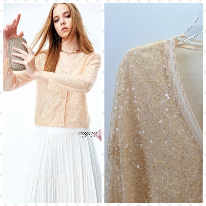 KAO MEIFEN 高美芬 春夏 】ks22 601 🎀 亮片針織外套 | Yahoo拍賣