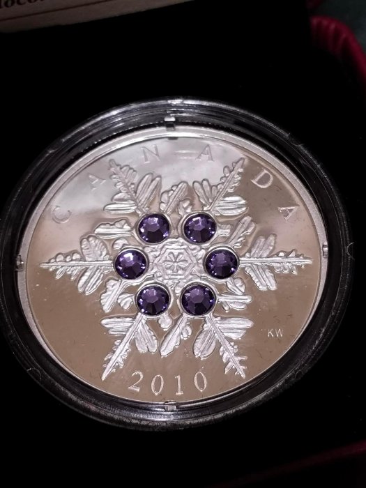 2010 加拿大 RCM $20 Fine Silver Coin: Tanzanite Crystal Snowflake 1 oz 銀幣 1枚 (現貨) | Yahoo拍賣