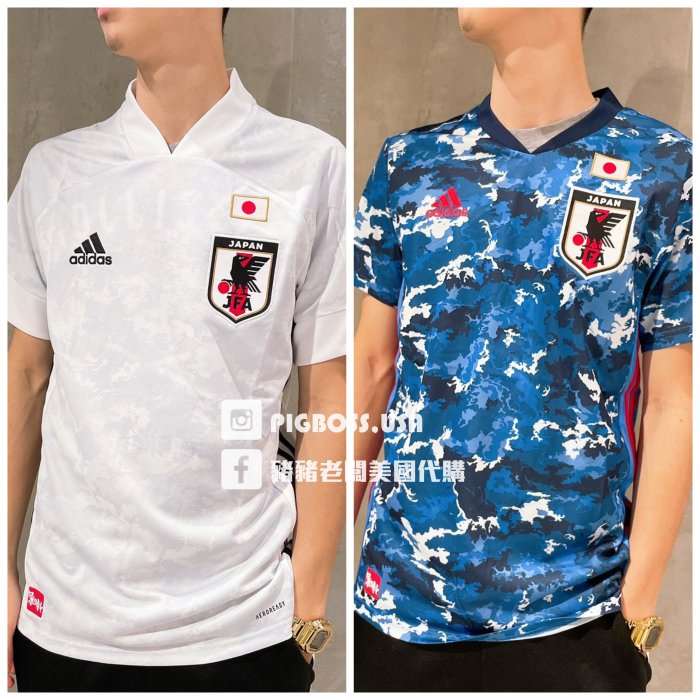 【豬豬老闆】ADIDAS 短袖 球衣 日本 休閒 運動 足球 男款 客場/白ED7352 主場/藍ED7350 | Yahoo拍賣
