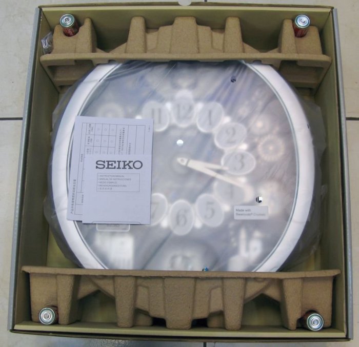 SEIKO 精工寶藍色系繽紛煙火施華洛世奇水晶18組音樂、西敏寺鐘聲活動舞台掛鐘 型號：QXM379S【神梭鐘錶】 | Yahoo拍賣