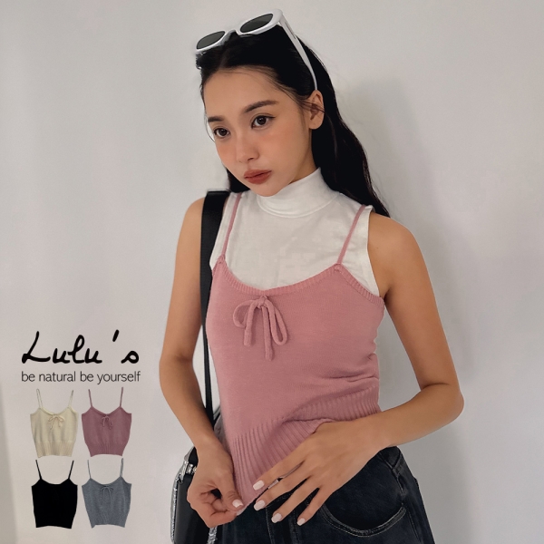 LULUS/氧氣少女針織細肩背心4色【A01240013】 | 無袖 | Yahoo購物中心