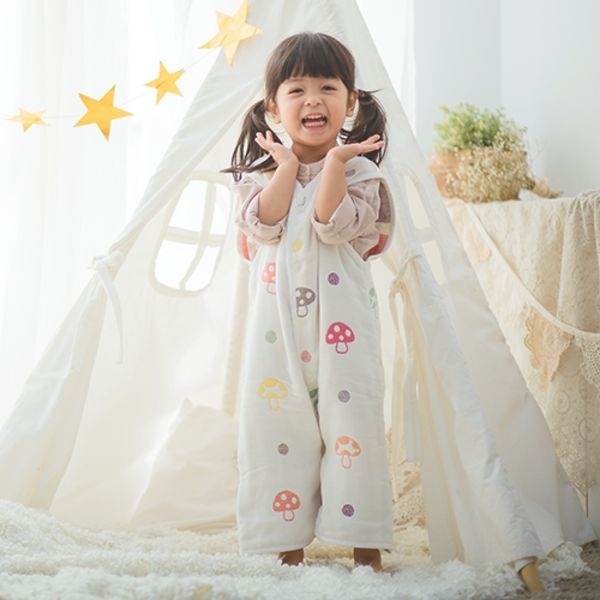 日本 Hoppetta 蘑菇六層紗成長型睡褲/防踢被 總公司代理貨 | 防踢被 | Yahoo購物中心