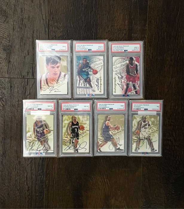 Skybox auto Pippen、Williams、Hill、Baker、Kidd、Robinson、Marbury PSA鑑定 簽名卡 卡面簽 | Yahoo拍賣