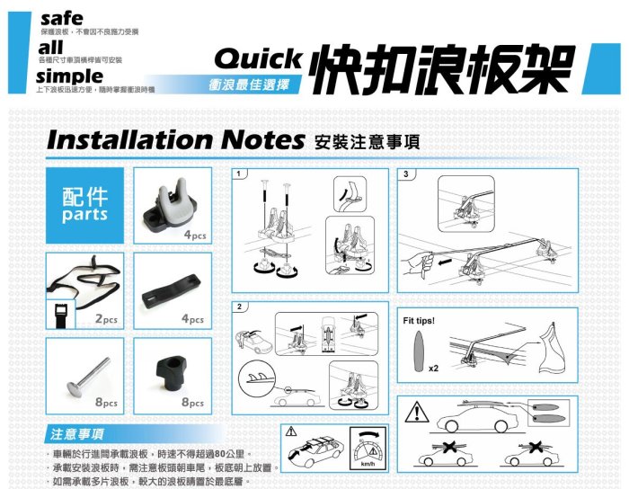||MyRack|| Holiway Quick 快扣浪板架 哈樂維 衝浪 THULE 832 可參考 車頂裝載衝浪板 | Yahoo拍賣