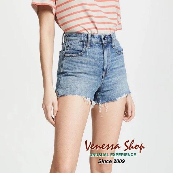 小V私家~ alex wang 2025新款 磨毛破邊 女の個性時尚鬚邊牛仔短褲 3色 (U1994) | Yahoo拍賣