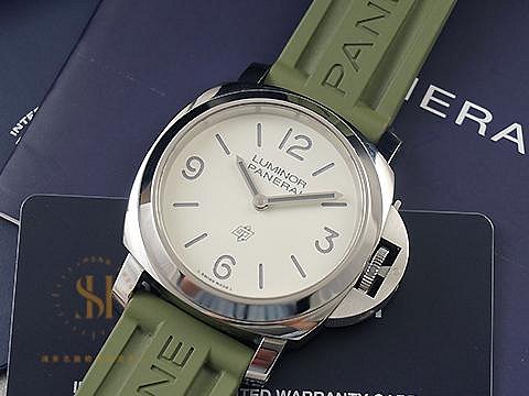 PANERAI 沛納海 Luminor Base Logo PAM1087 PAM01087 不鏽鋼 白色面盤 小秒針 手上鍊 三日鍊 ...