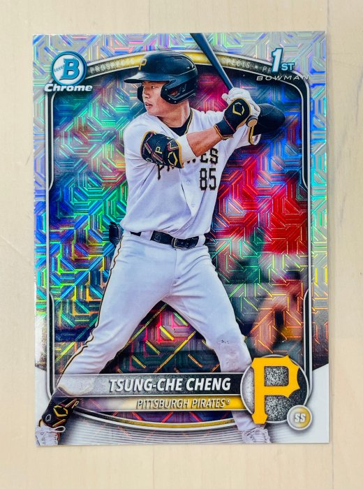 2025 鄭宗哲 TSUNG-CHE CHENG RC 匹茲堡海盜 BOWMAN CHROME 1ST 新秀Mojo亮卡#台灣之光 | Yahoo拍賣