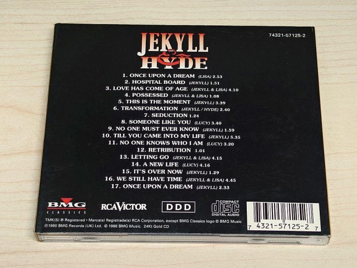 【駱克二手古典CD】HIGHLIGHTS FROM JEKYLL&HYDE LINDA EDER COLM WILKINSON 24K黃金版 | Yahoo拍賣