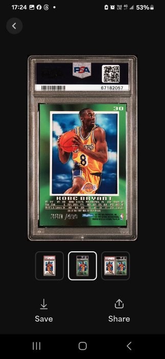 #PSA AUTHENTIC.1996 SKYBOX E -X2000 KOBE BRYANT CREDENTIALS 380/499 | Yahoo拍賣