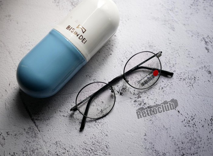 Retro CLUB【一元起標】【全新】BIS IN DEI SUPERSON 膠囊眼鏡 黑色 鈦細圓框 復古光學眼鏡 F25441 | Yahoo拍賣