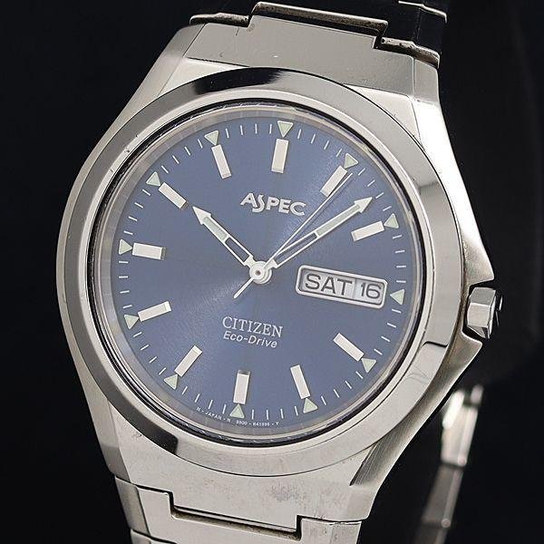 【一元起標】【精品廉售/手錶】Citizen星辰ASPEC 光動能錶/精鋼錶帶/海洋藍美錶*靓款*#B800-H23664*防水*佳品 | Yahoo拍賣