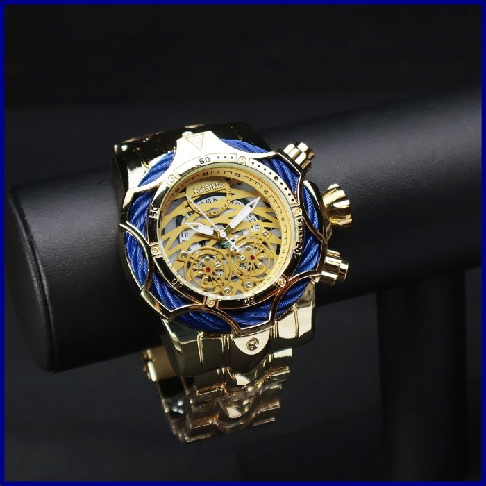 【桑園の】藏家讓 KOSIMO 超大酷炫 53MM 金色 豪邁大器 石英錶 手錶 男錶 (委託品) T 10169 A01 | Yahoo拍賣
