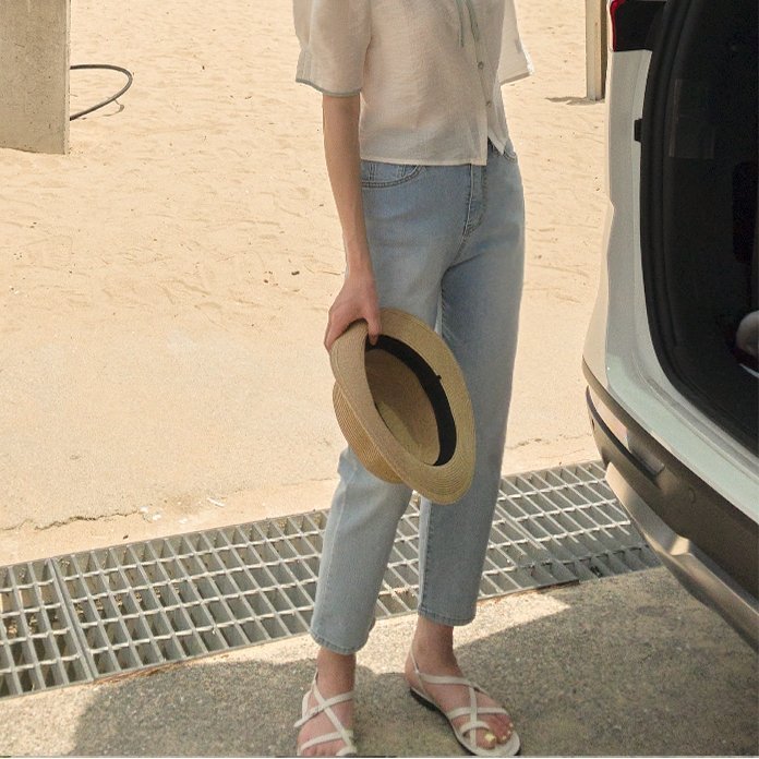 Bellee 正韓 完美腰線！韓國必推五星好評款 布料整件彈性刷色微男友牛仔褲 S-L【0707-96】TF | Yahoo拍賣