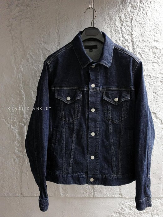 CA 日本品牌 UNIQLO 深藍 彈性牛仔外套 L號 一元起標無底價E688 | Yahoo拍賣
