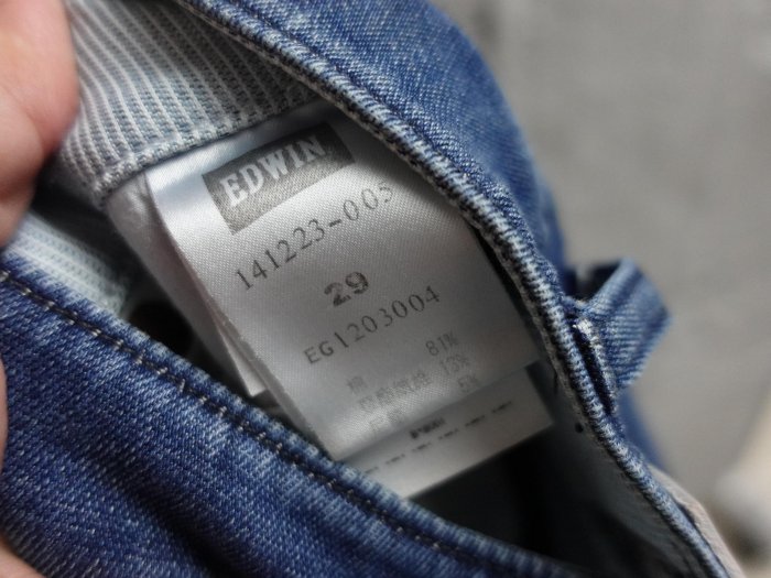 CA 愛德恩 EDWIN 藍系仿舊刷紋 直筒 彈性牛仔褲 29腰 一元起標無底價E458 | Yahoo拍賣