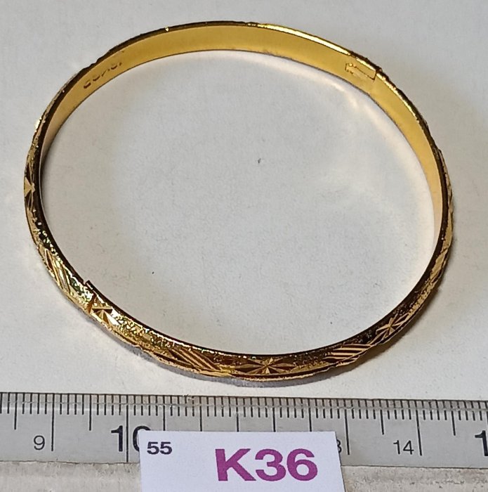 【週日21:00】55~K36~雕刻手環,重15克(仿品-材質不明)。如圖 | Yahoo拍賣