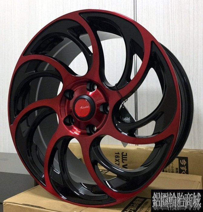 全新鋁圈 Advanti 雅泛迪 ADV-45 ADV45 17吋 5孔114.3~5孔108~5孔100 黑底車亮面 | Yahoo拍賣