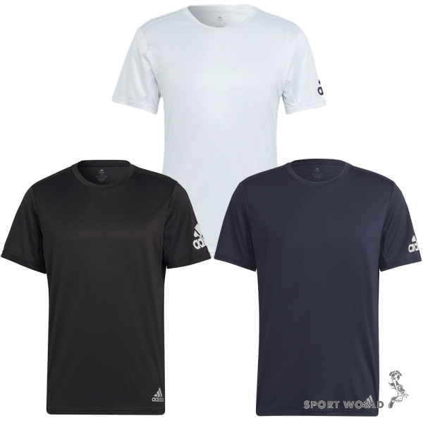 Adidas 男 短袖 慢跑 訓練 吸濕排汗 反光 深藍 HL3966 / 黑 HB7470 / 白 HB7471 | adidas ...
