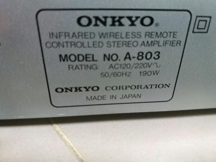 Onkyo A-803 綜合擴大機 Made in Japan | Yahoo拍賣