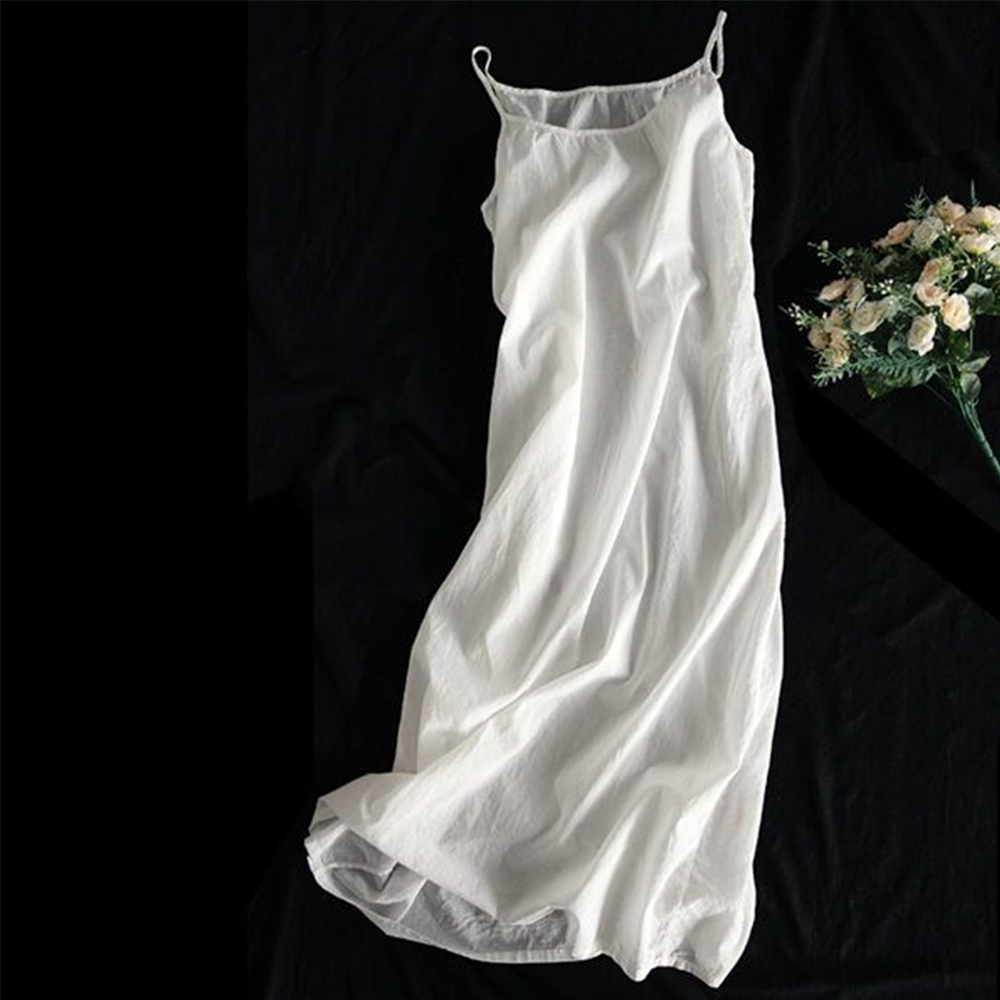 長版純棉吊帶內搭洋裝/設計所在Q1646 | 無袖洋裝 | Yahoo購物中心