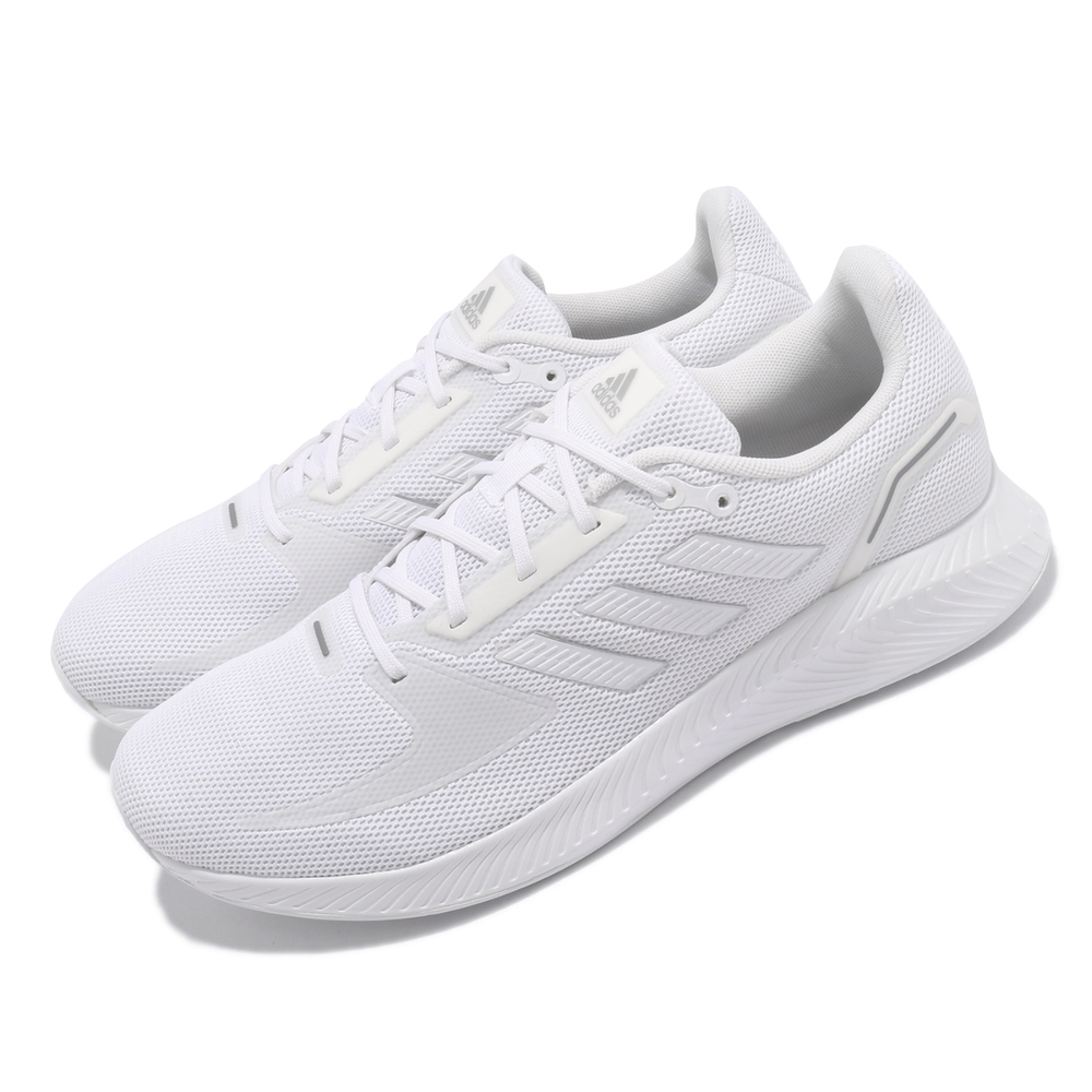 adidas 慢跑鞋 Runfalcon 2 運動 男鞋 愛迪達 輕量 透氣 舒適 避震 路跑 白 灰 FY9612 | 慢跑鞋 ...