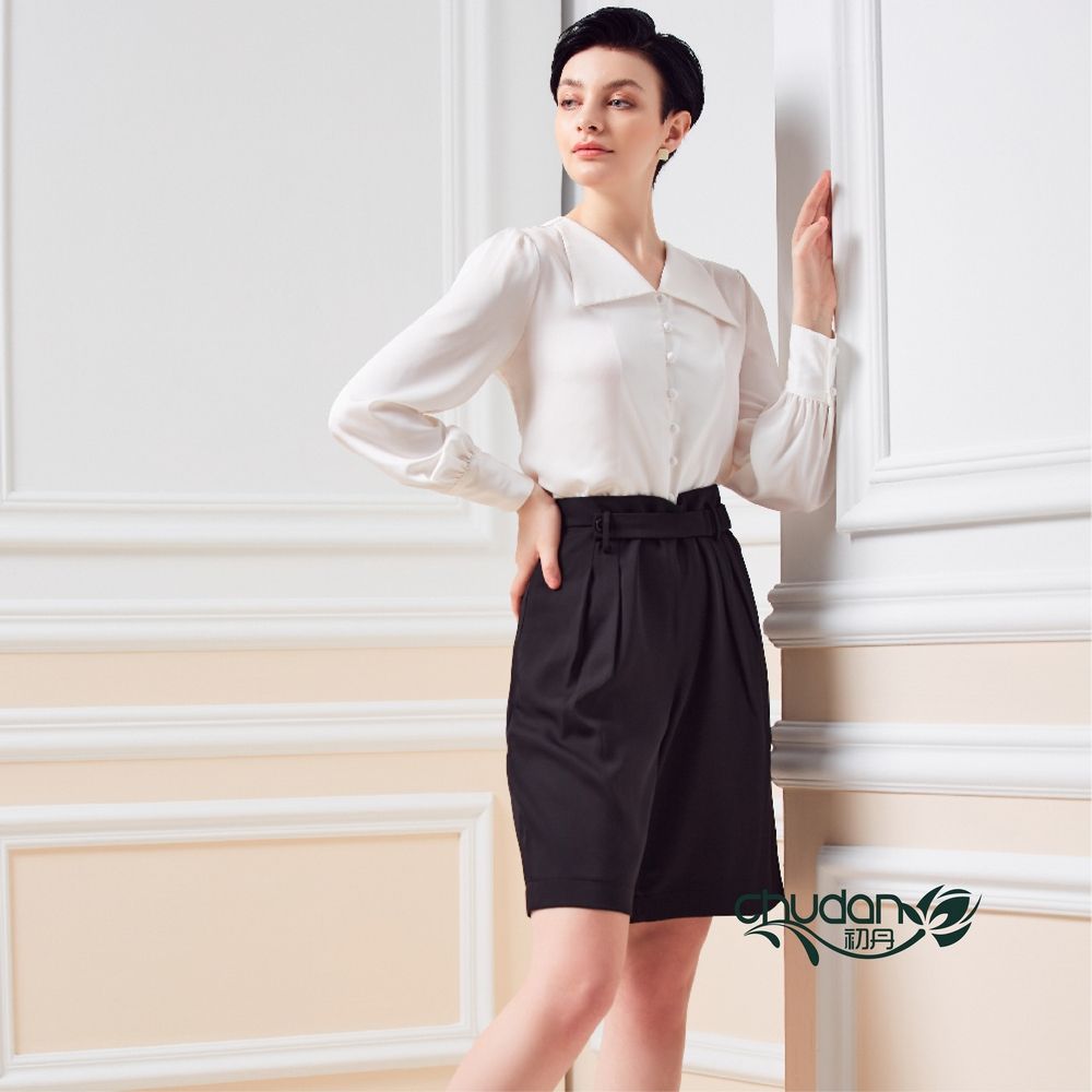 Chudan初丹 仿腰帶造型五分褲 | 西裝褲 | Yahoo購物中心