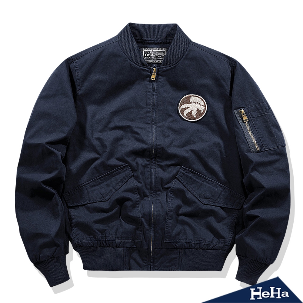 【HeHa】布標立領口袋飛行外套 三色 | 防風外套/衝鋒外套 | Yahoo購物中心