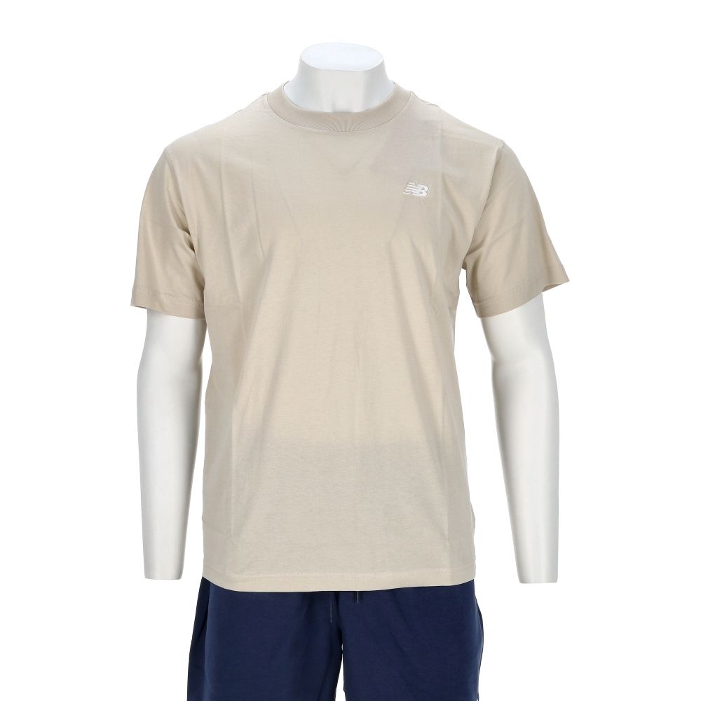 New Balance 男款 米白色 美規 圓領 LOGO 上衣 運動 休閒 短袖 MT41509TWF | 其他品牌 | Yahoo購物中心