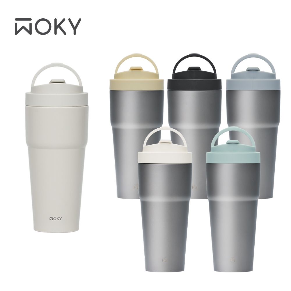 【WOKY沃廚】Ti 純鈦渾圓杯770ml-AllDay隨行款 (抗熱款)+渾圓杯鈦陶瓷款770ml | 杯子 | Yahoo購物中心