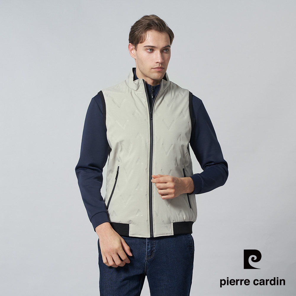 pierre cardin 皮爾卡登 男款 休閒壓暗紋保暖鋪棉背心-卡其色(5245364-84) | 鋪棉外套 | Yahoo購物中心