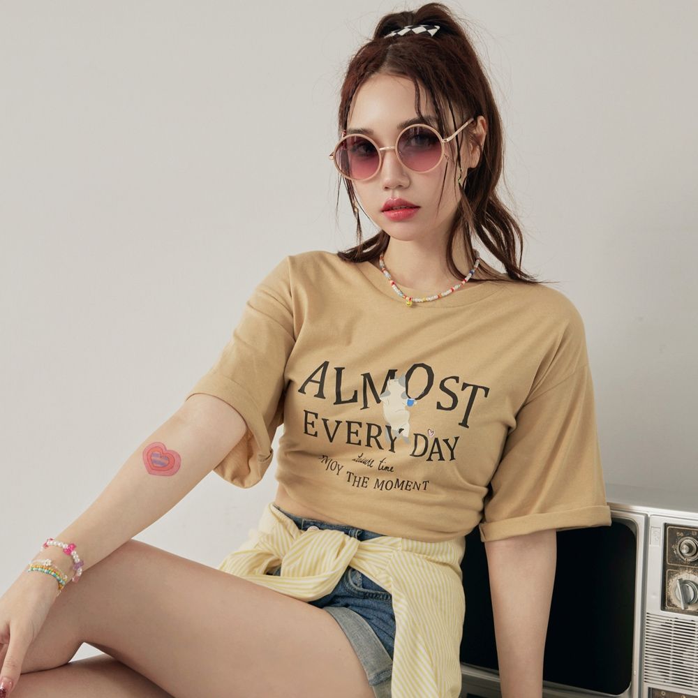 OB嚴選-尼克&Ashly．原創享受當下貓咪純棉圖T《AB19371-》 | 長袖 | Yahoo購物中心