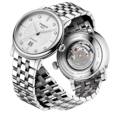 TISSOT 天梭 官方授權 Carson 真鑽機械女錶 夏季送禮推薦-30mm T1222071103600 | T-Classic 女表 ...