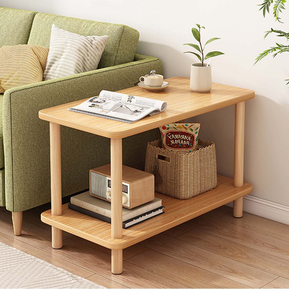 AOTTO 簡約多功能客廳雙層茶几 邊桌(收納桌 小邊几) | 邊桌/邊几/電話架/花台 | Yahoo購物中心