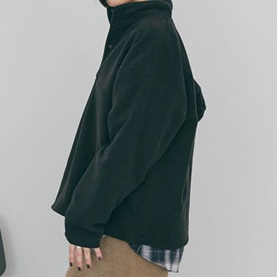 〚AMERICAN HOLIC〛保暖半按扣滾邊設計上衣 | 短袖 | Yahoo購物中心