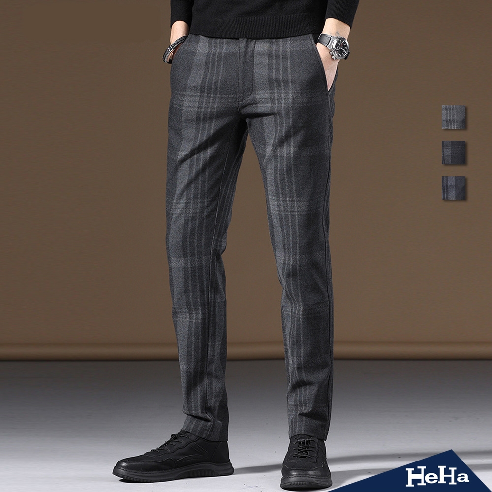 HeHa-直紋休閒商務鬆緊長褲 三色 | 長褲 | Yahoo購物中心