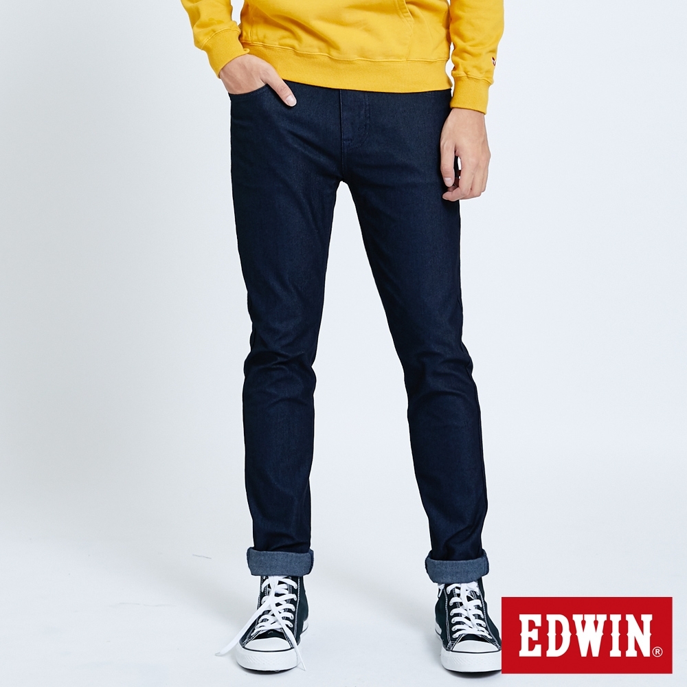 EDWIN JERSEYS 迦績 EDGE金線窄直筒牛仔褲-男-原藍磨 | 窄管褲 | Yahoo購物中心